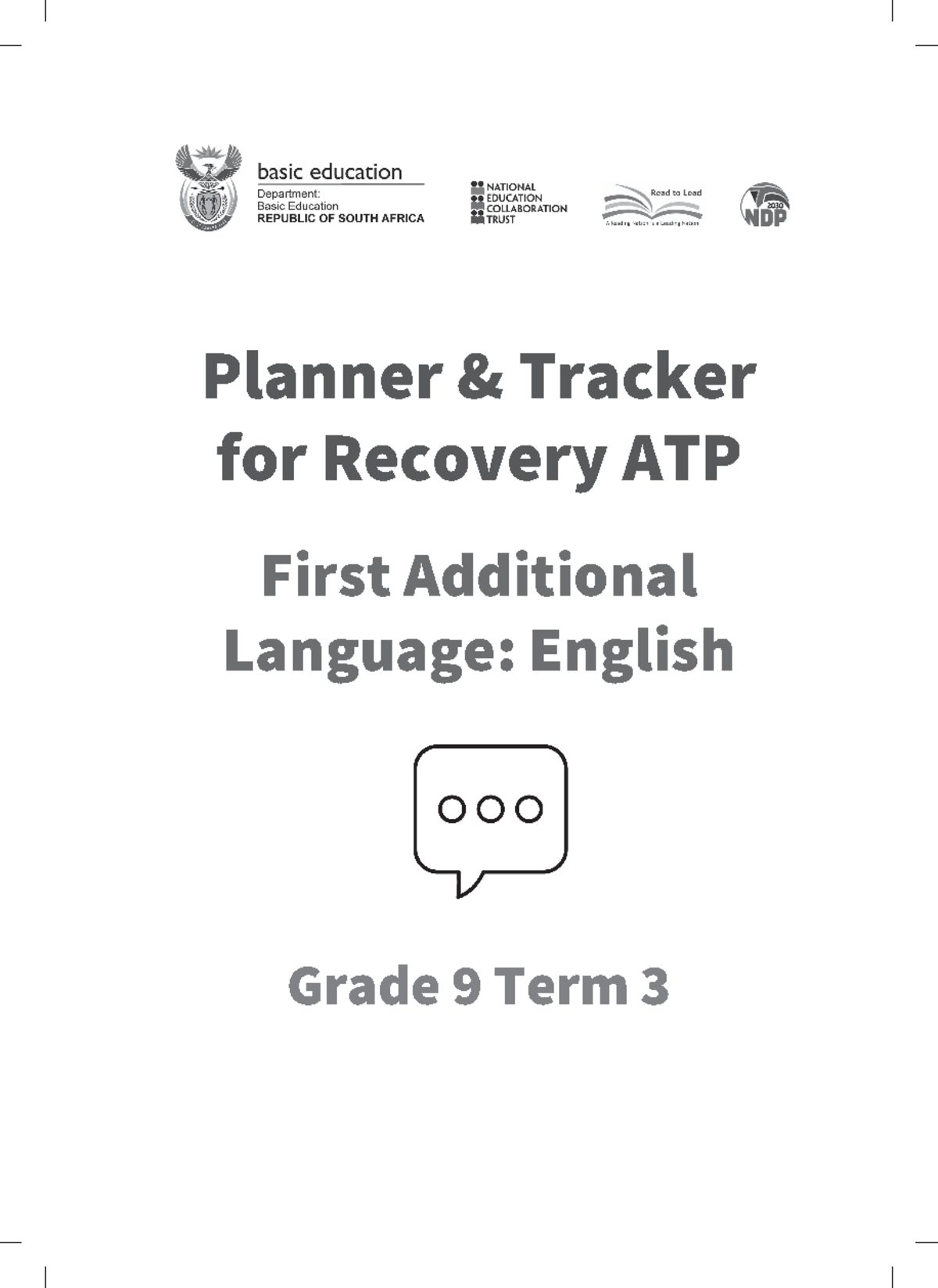 Efal recovery atp grade 9 term 3 2021 nect dbe inner - Planner ...