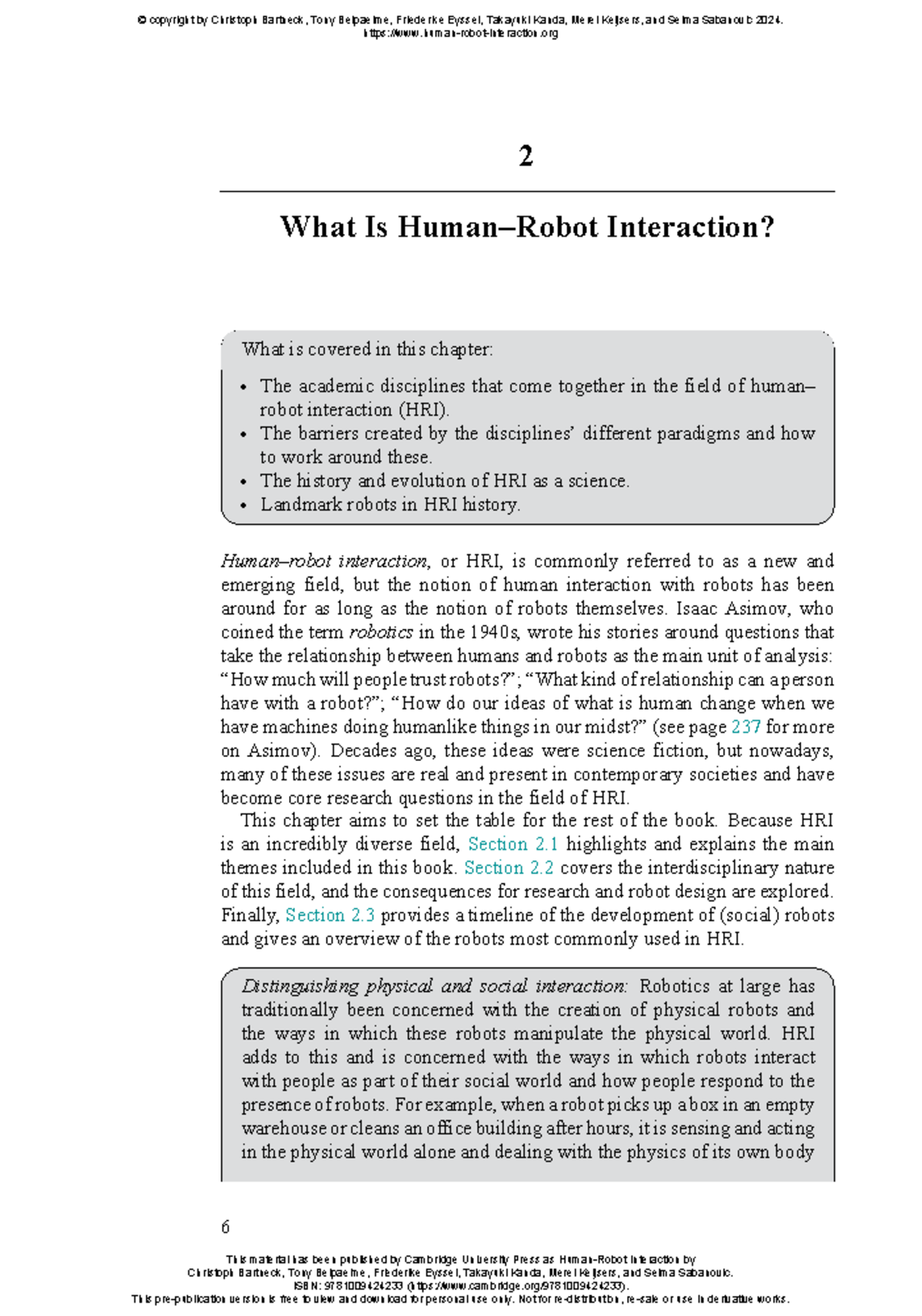 Human robot interaction second edition 02 what is hri - 2 What Is Human ...