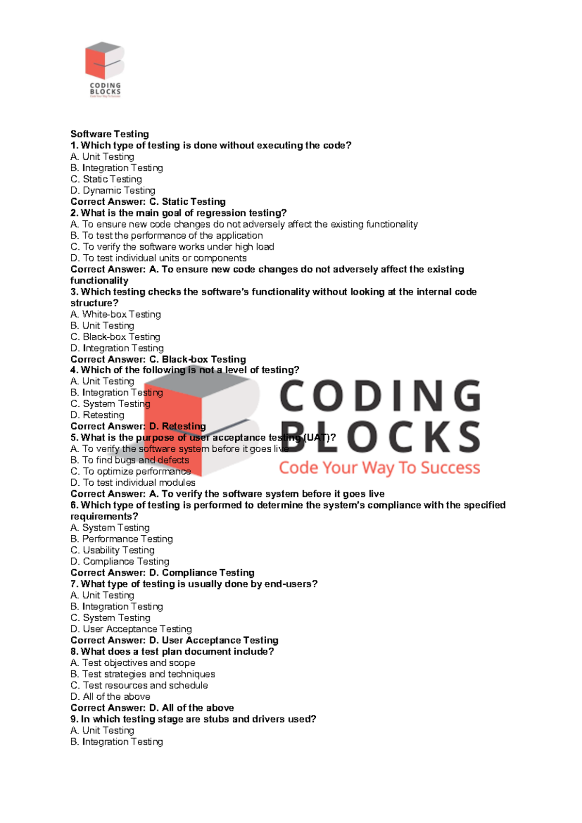 Josh Technology QA - qa questions - Software Testing Which type of ...