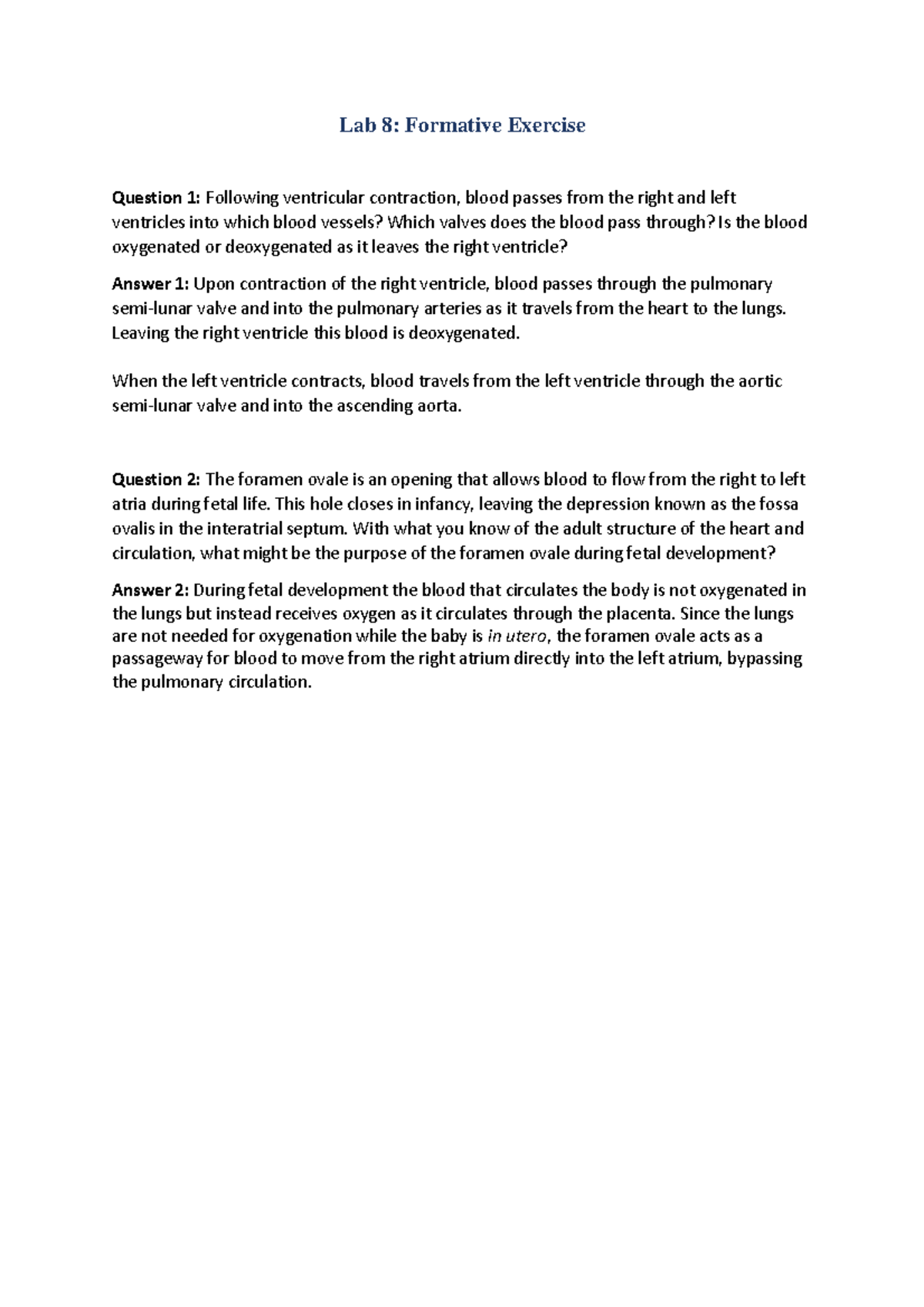 Week 8 Formative Answer - Lab 8: Formative Exercise Question 1 ...