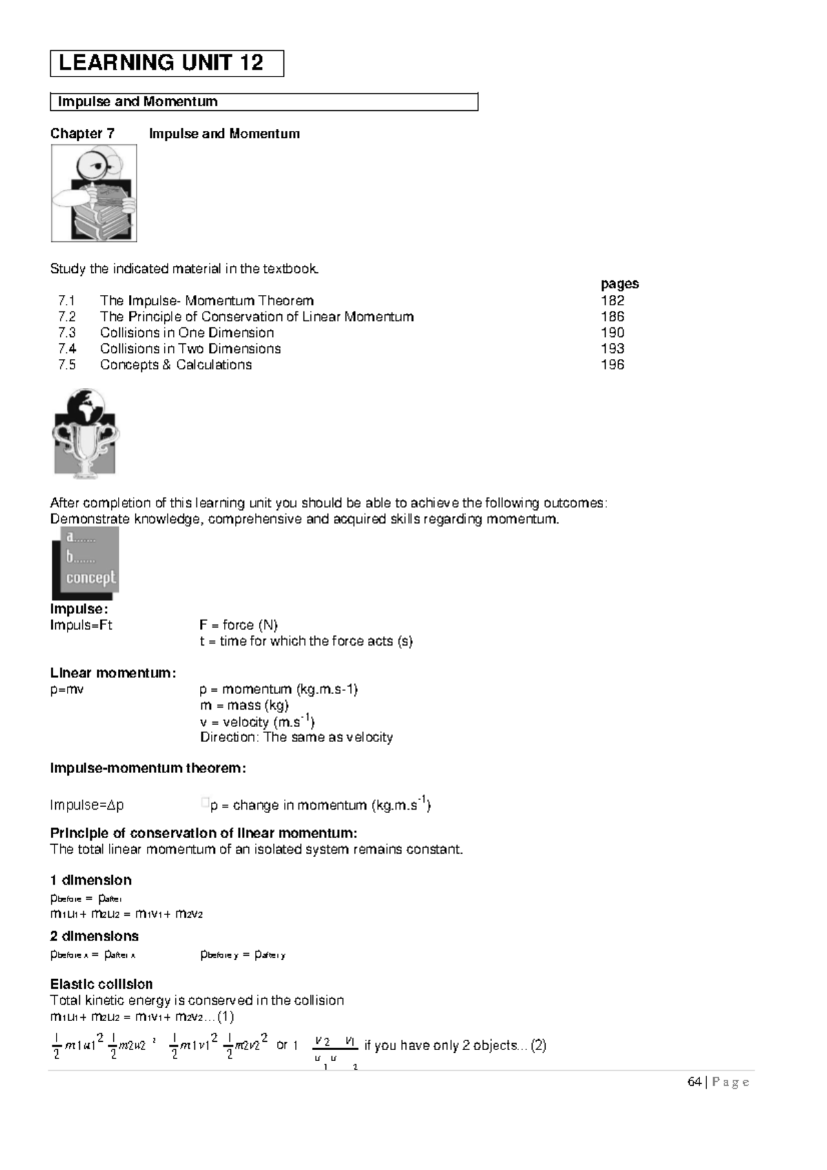 Learning Unit 12 Warning Tt Undefined Function 22 Learning Unit 12 Impulse And Momentum