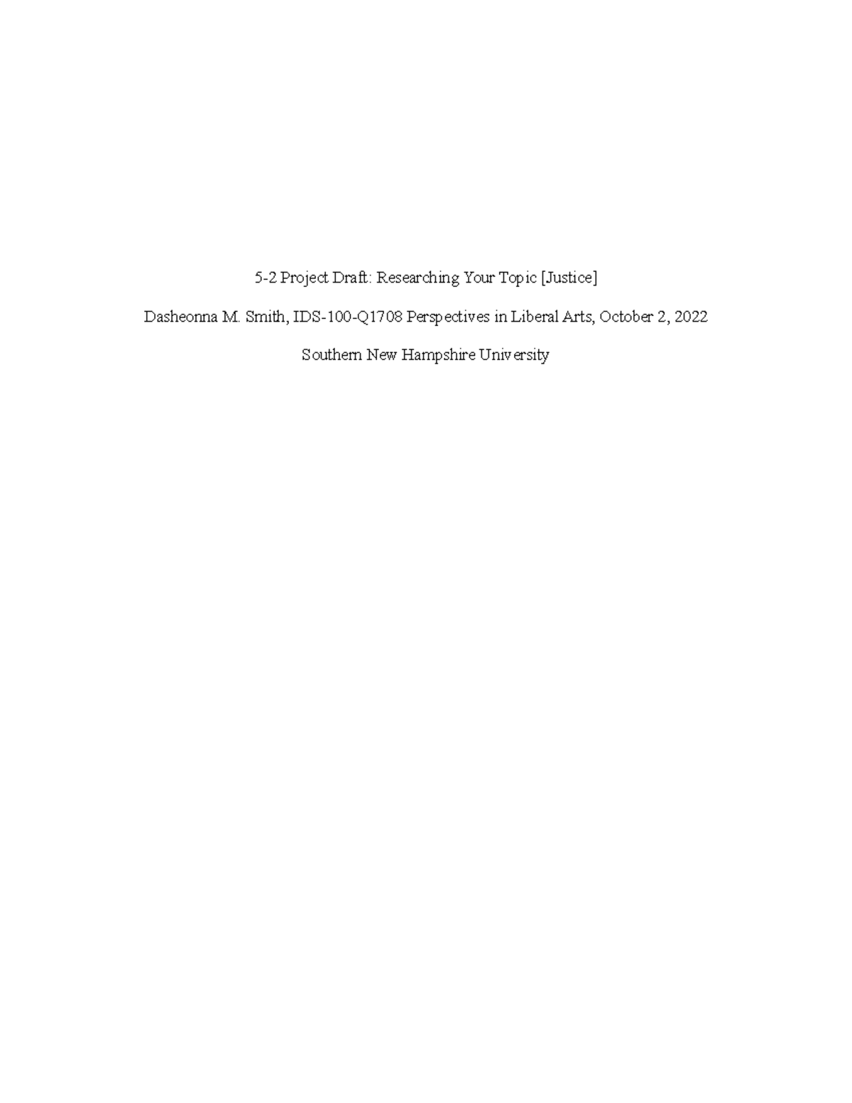 5-2 - 5-2: Research - 5-2 Project Draft: Researching Your Topic ...