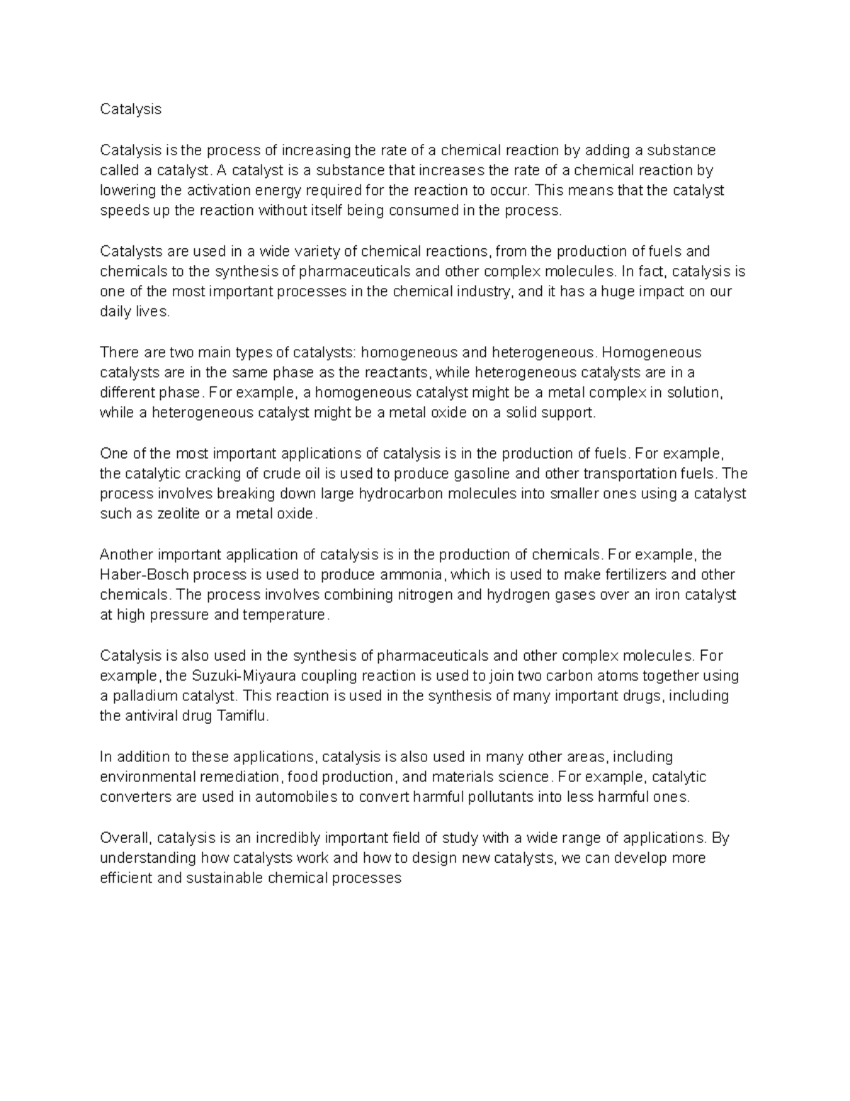 Catalysis - Process of chemical reaction. - Catalysis Catalysis is the process of increasing the ...