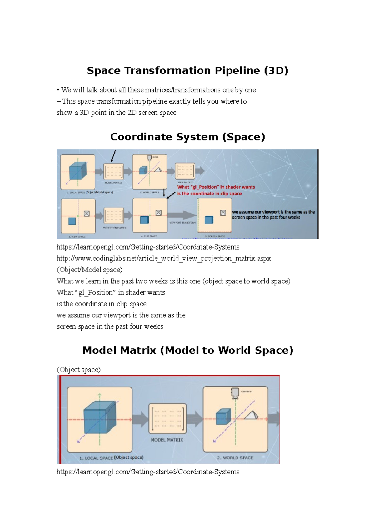 05 Space Transformation Pipeline note - Space Transformation Pipeline ...