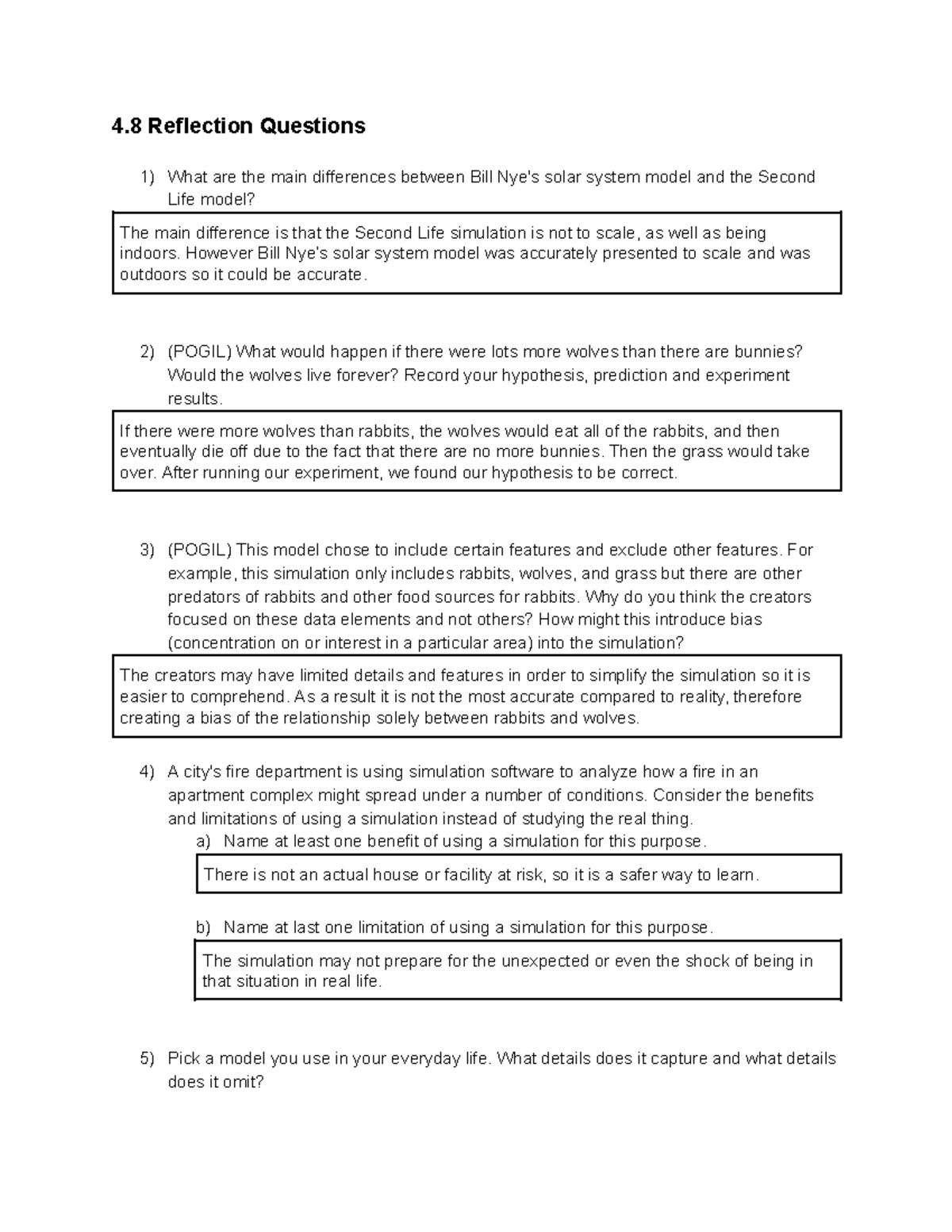 Kaleigh Foito - 4.8 Reflection Questions - 4 Reflection Questions What ...