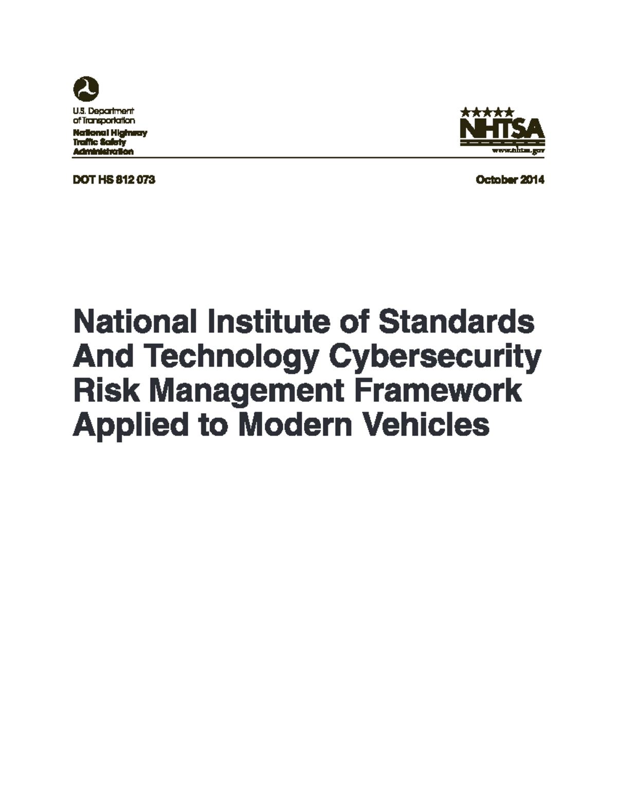 Dot 12120 DS1 - Marketing research paper - ii Foreword N HTSA ’ s A uto ...