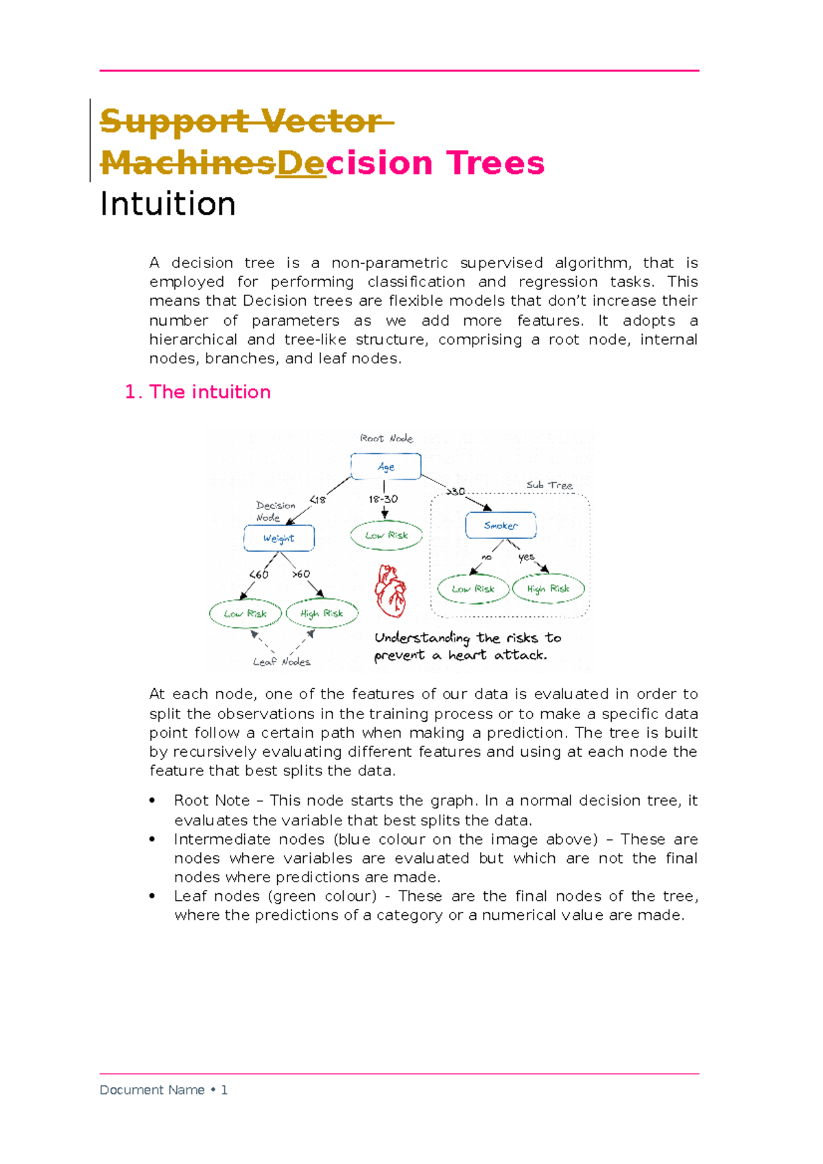 Decision Trees COP - dad - Support Vector MachinesDecision Trees ...