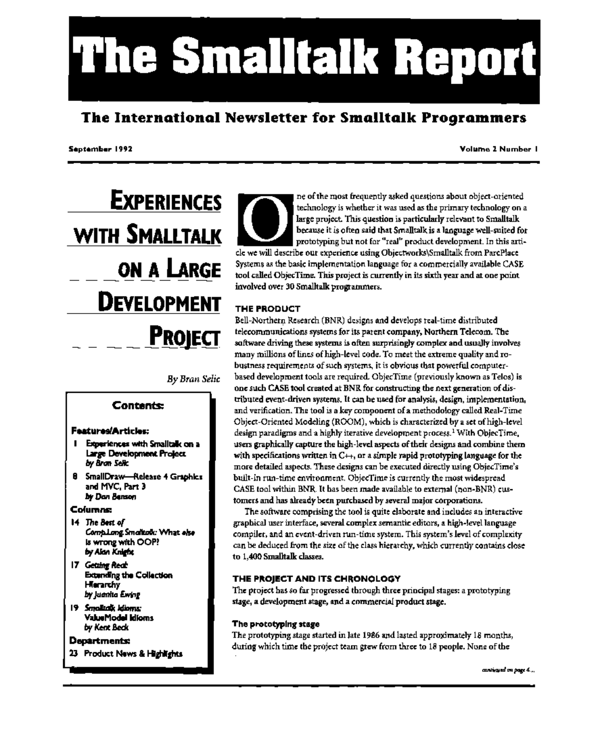 The Smalltalk Report 0201 - The International Newsletter for Smalltalk ...