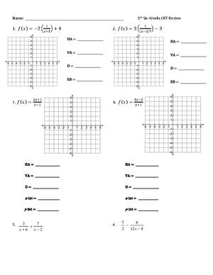 Algebra II Review Sheet Summary - Algebra 2 Summary Average Rate of ...