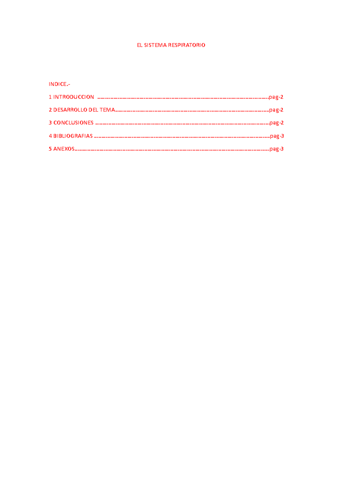 EL Sistema Respiratorio - EL SISTEMA RESPIRATORIO INDICE.- 1 ...