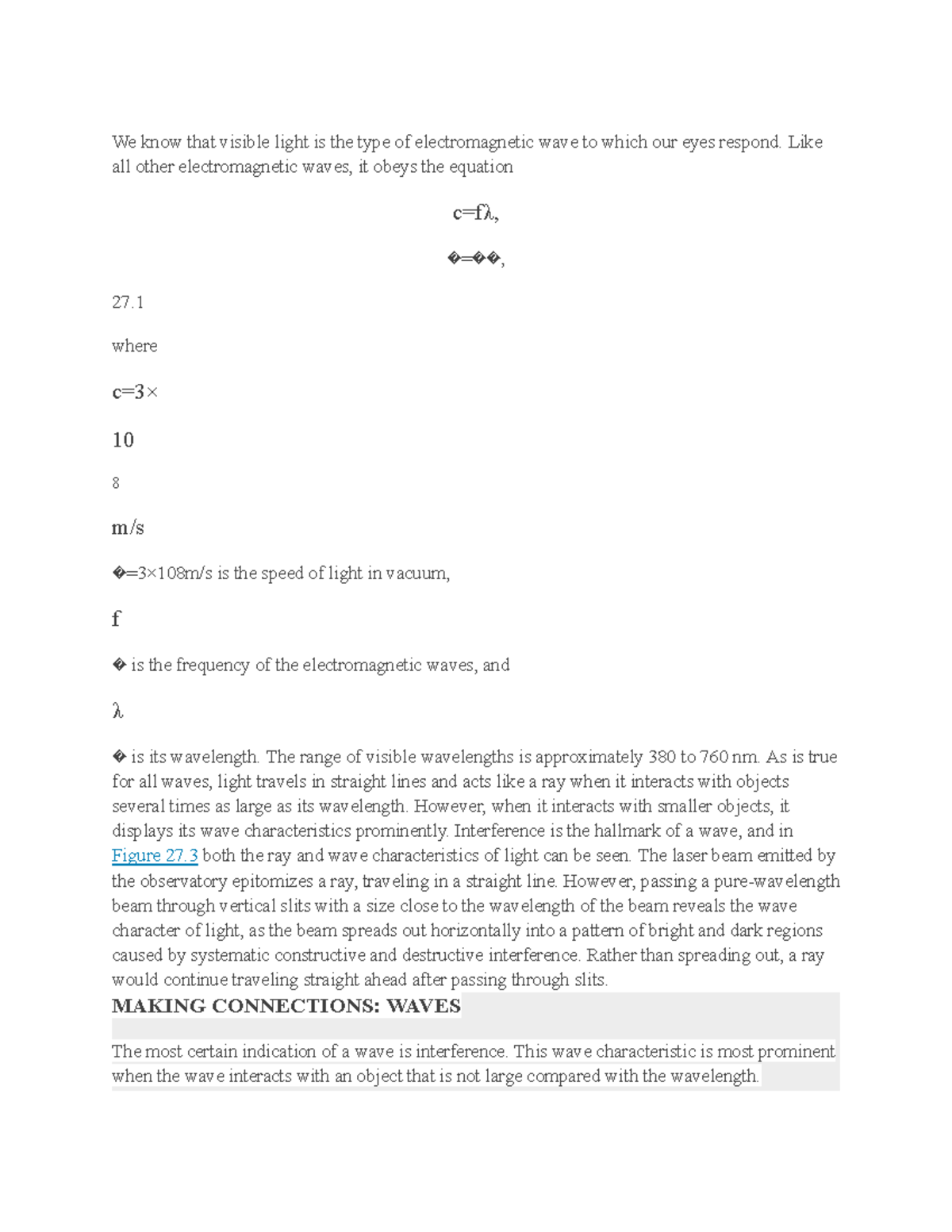 Lesson note on wave aspect of light - We know that visible light is the ...