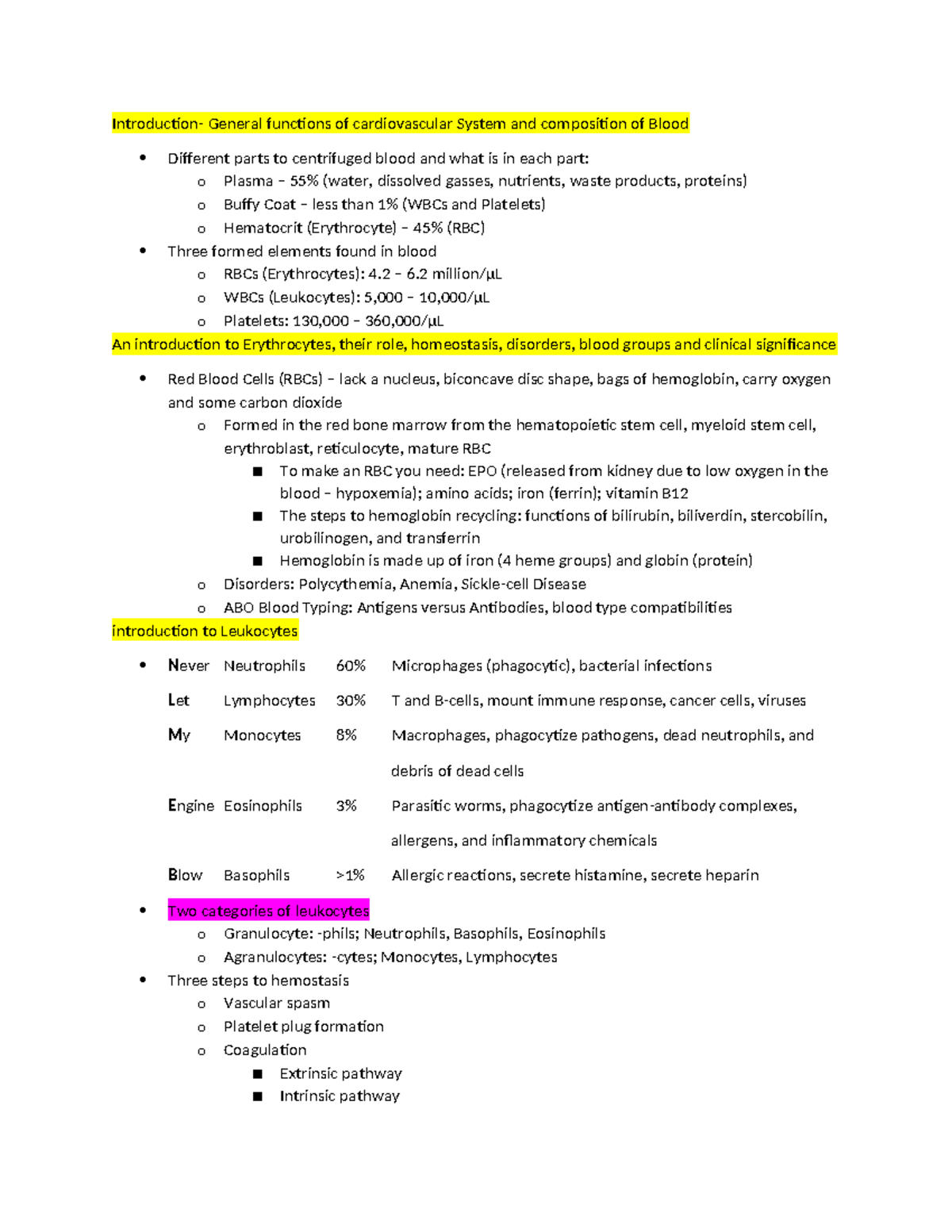 BIOS 255 Exam #1 Review - week 3 exam 1 notes - Introduction- General ...