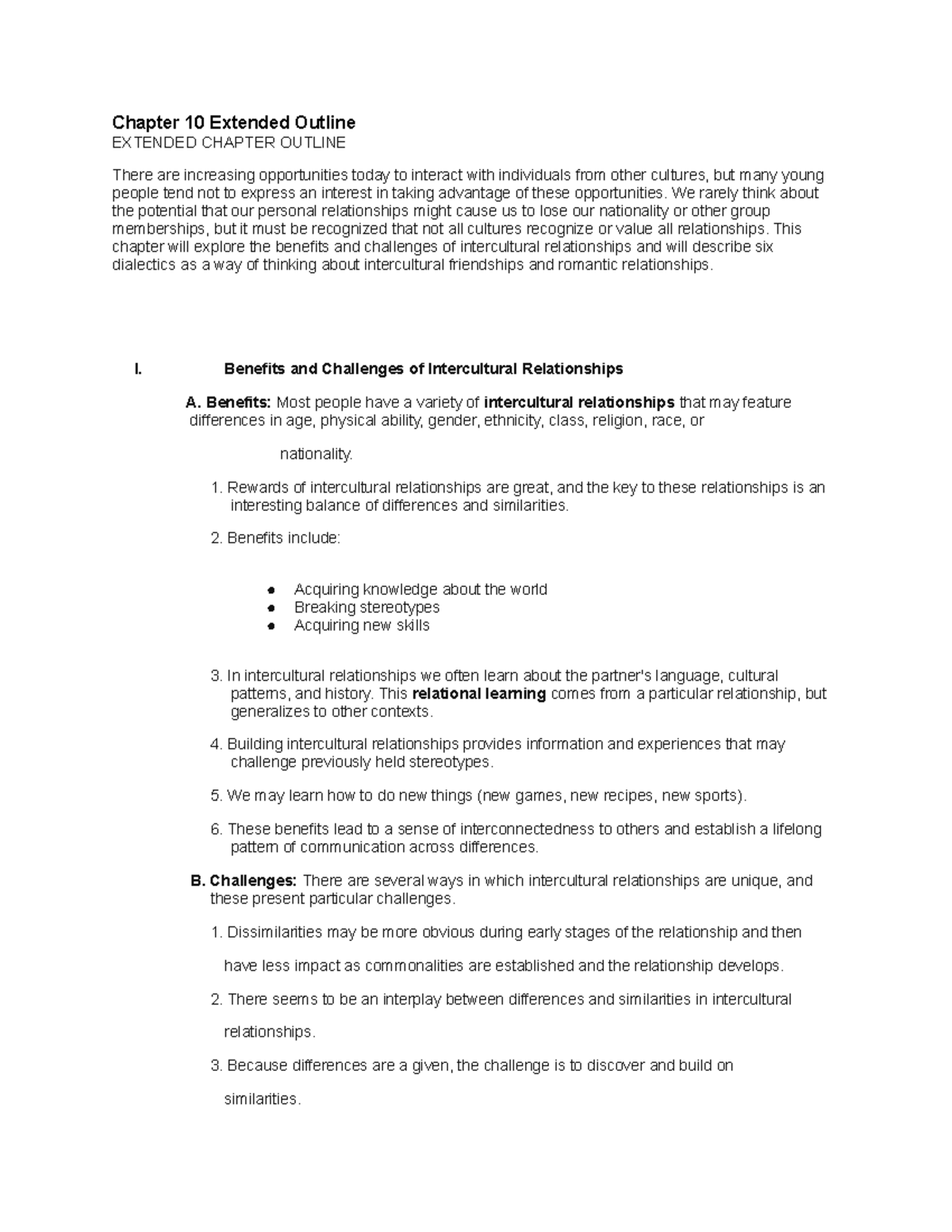 Chapter 10 Extended Outline - Chapter 10 Extended Outline EXTENDED ...
