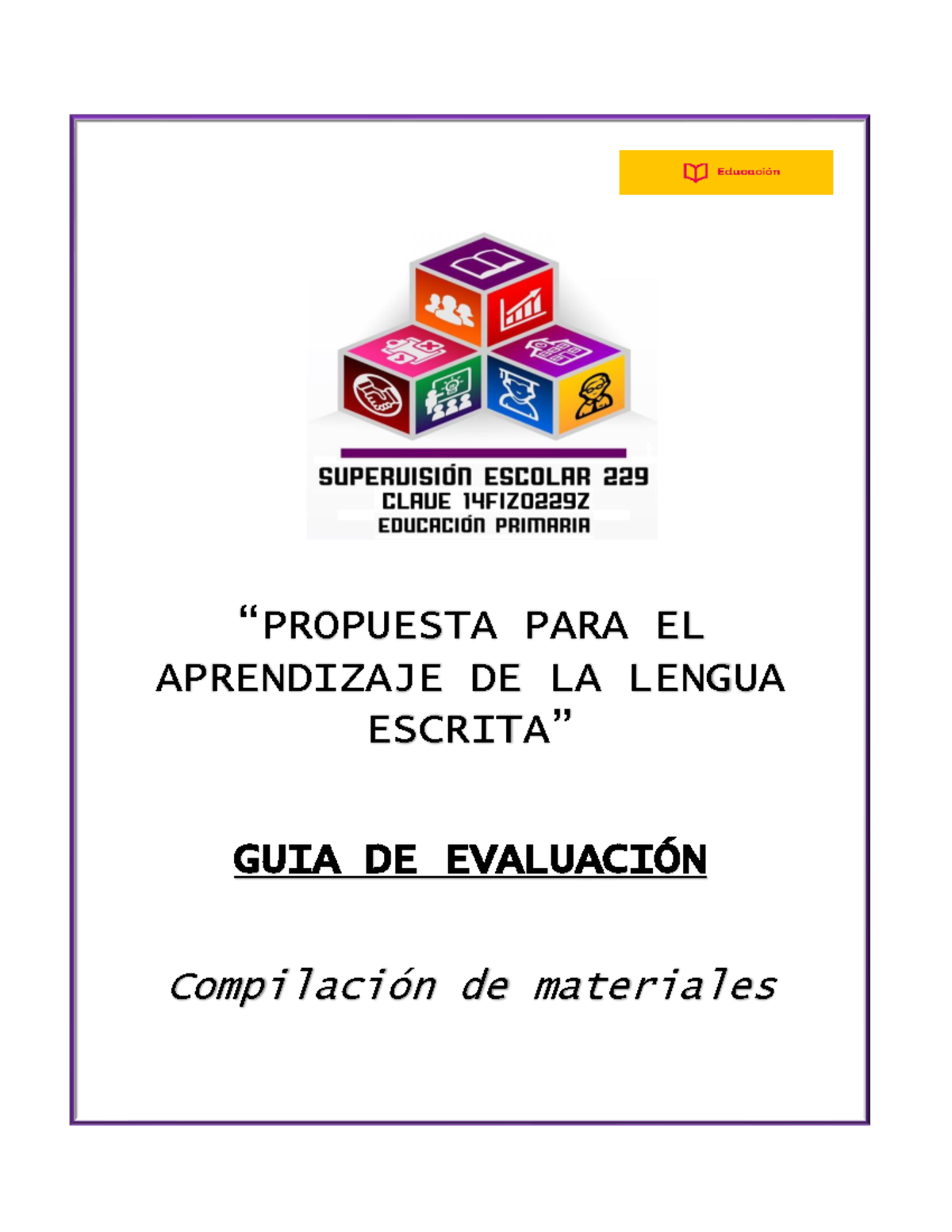 GUIA Evaluacion Palem Compilacion Materiales - “PROPUESTA PARA EL ...