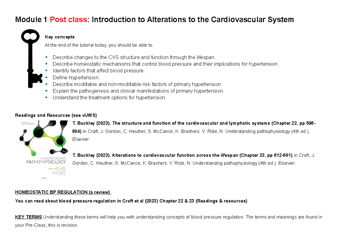 Module 1- tutorial Student Postclass - Module 1 Post class: Introduction to Alterations to the ...