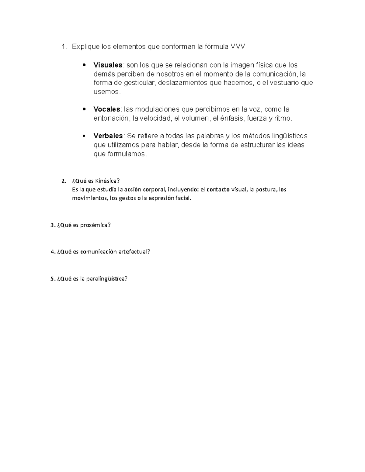 Explique los elementos que conforman la fórmula VVV - Explique los elementos que conforman la ...