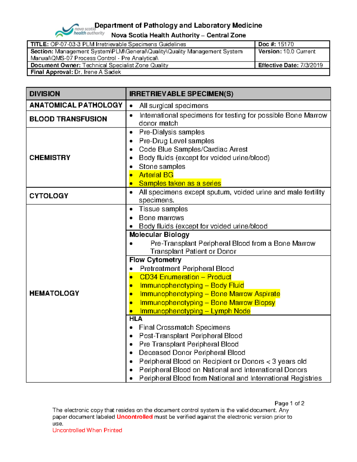 Irretrievable-specimens-guidelines - TITLE: OP-07-03-3 PLM ...