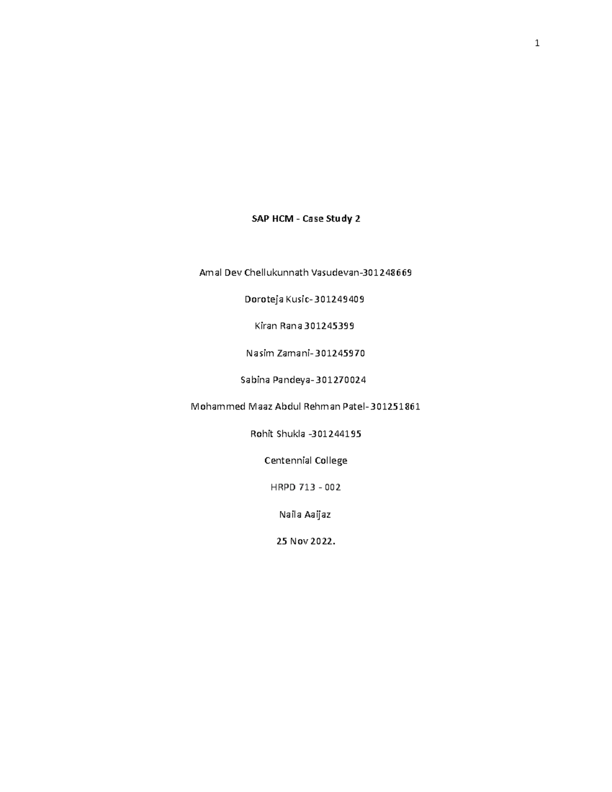SAP HCM Case study 2 - SAP HCM - Case Study 2 Amal Dev Chellukunnath ...