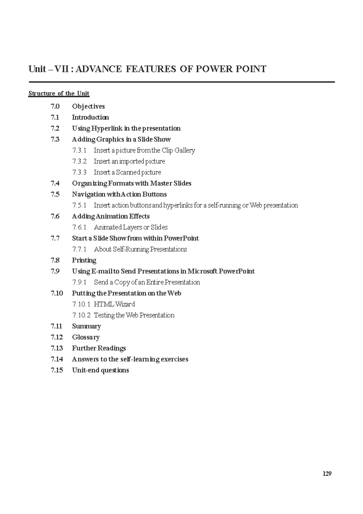 Advance Features OF Power Point - Unit-VII Advance Peatures of Power ...