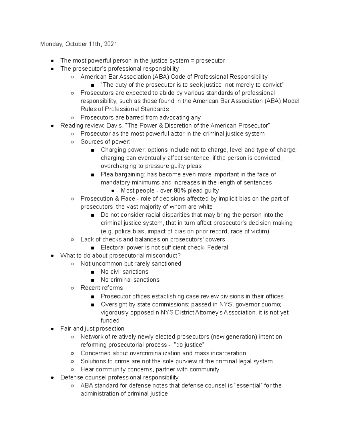 The Adversarial System - Monday, October 11th, 2021 The most powerful ...