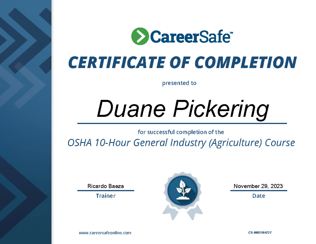 816781825622 - CS- CERTIFICATE OF COMPLETION for successful completion ...