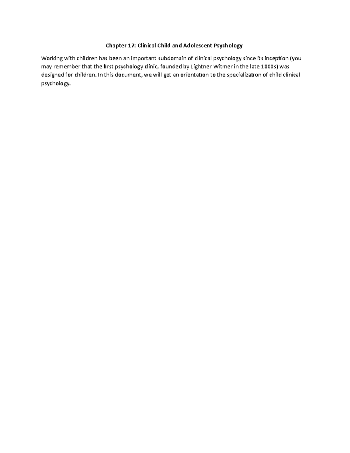 Chapter 11 Child And Adolescent Chapter 17 Clinical Child And chapter-11-child-and-adolescent-chapter-17-clinical-child-and
