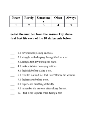 Reliability and Validity Worksheet Week 2 Individual assignment - PSYCH ...