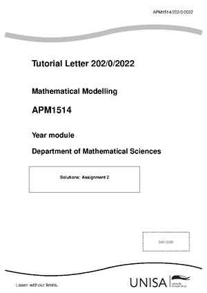 APM1514 Nov 2021 EXAM - UNIVERSITY EXAMINATIONS UNIVERSITEITSEKSAMENS ...