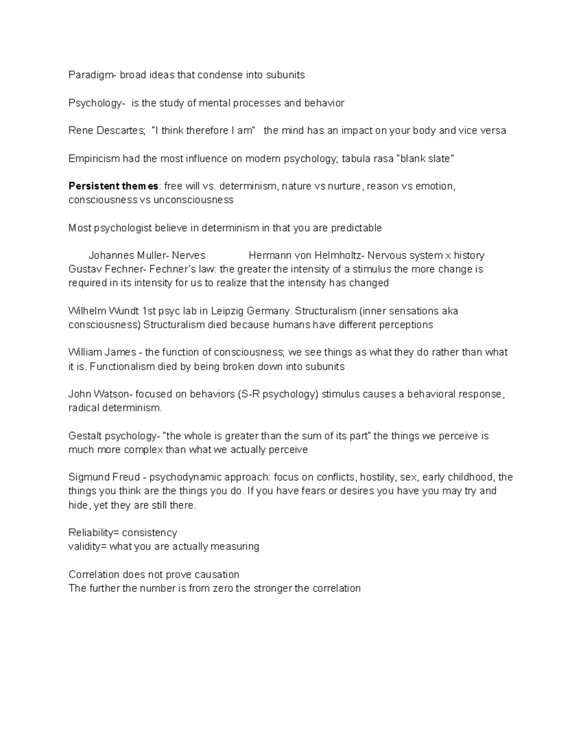 Psychology chapter 1 - Paradigm- broad ideas that condense into ...