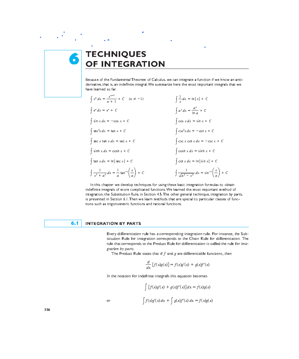 Math work ch - INTEGRATION BY PARTS Every differentiation rule has a corresponding integration ...