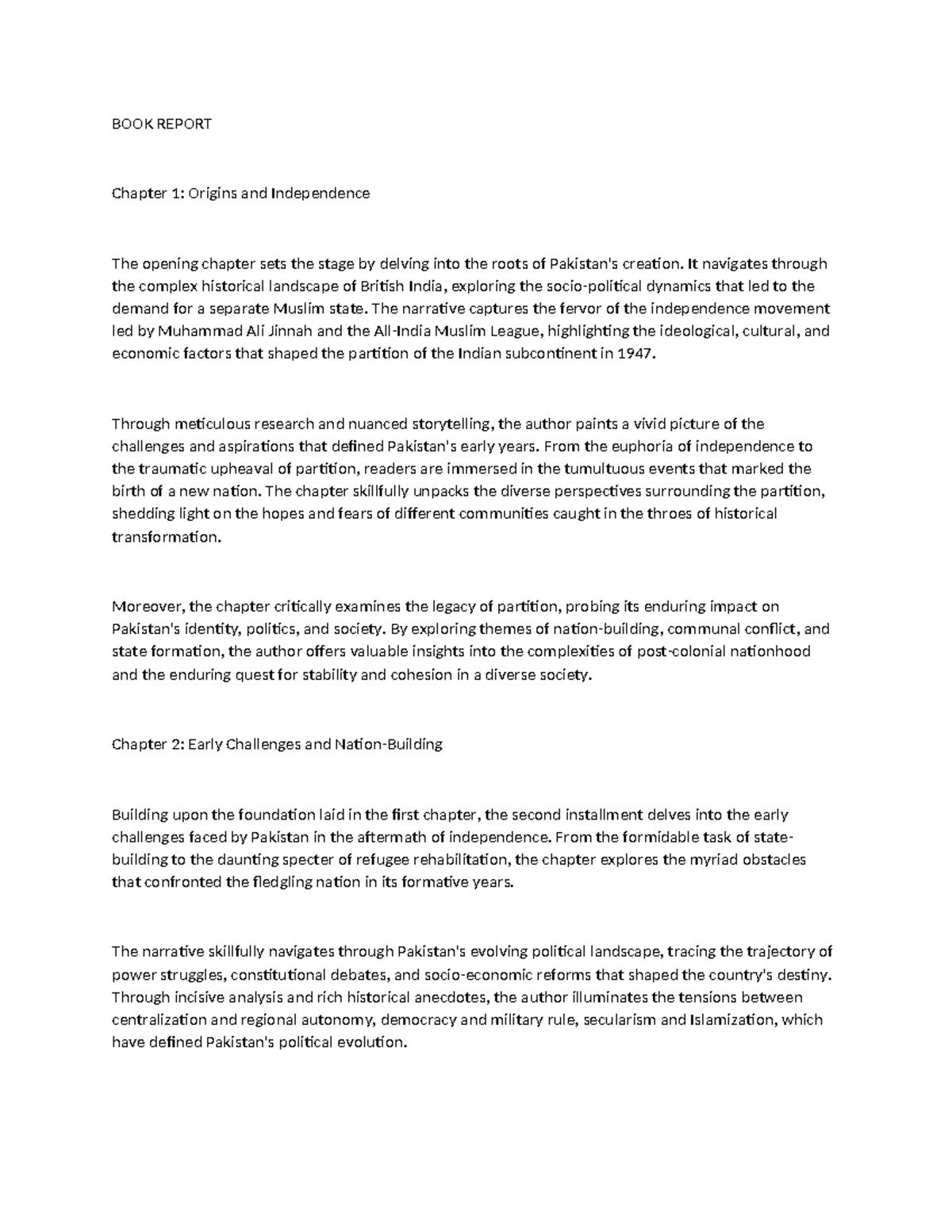 BOOK Report - presentation material - BOOK REPORT Chapter 1: Origins ...