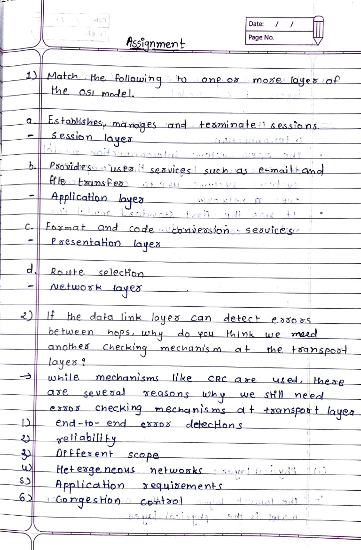 CN Assignment - nice - Computer science - Studocu
