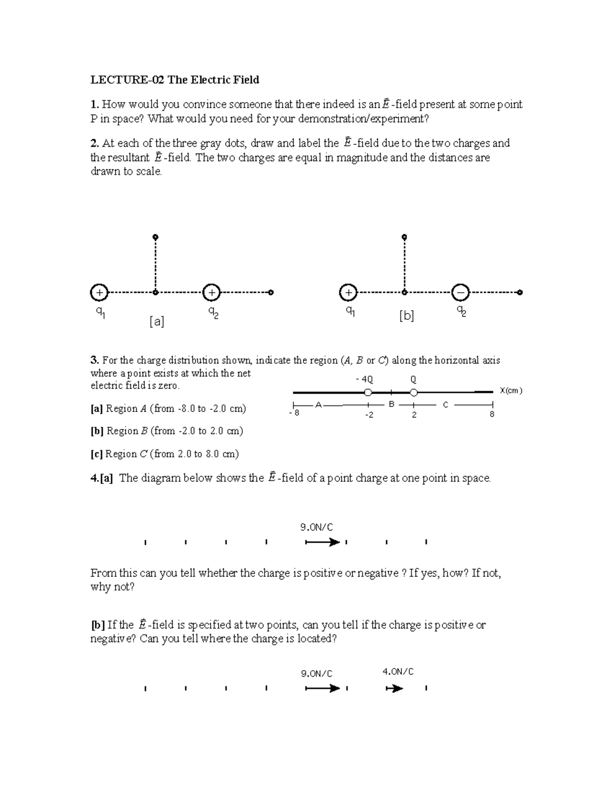 Lecture-02 The Electric Field copy - LECTURE- 02 The Electric Field 1 ...