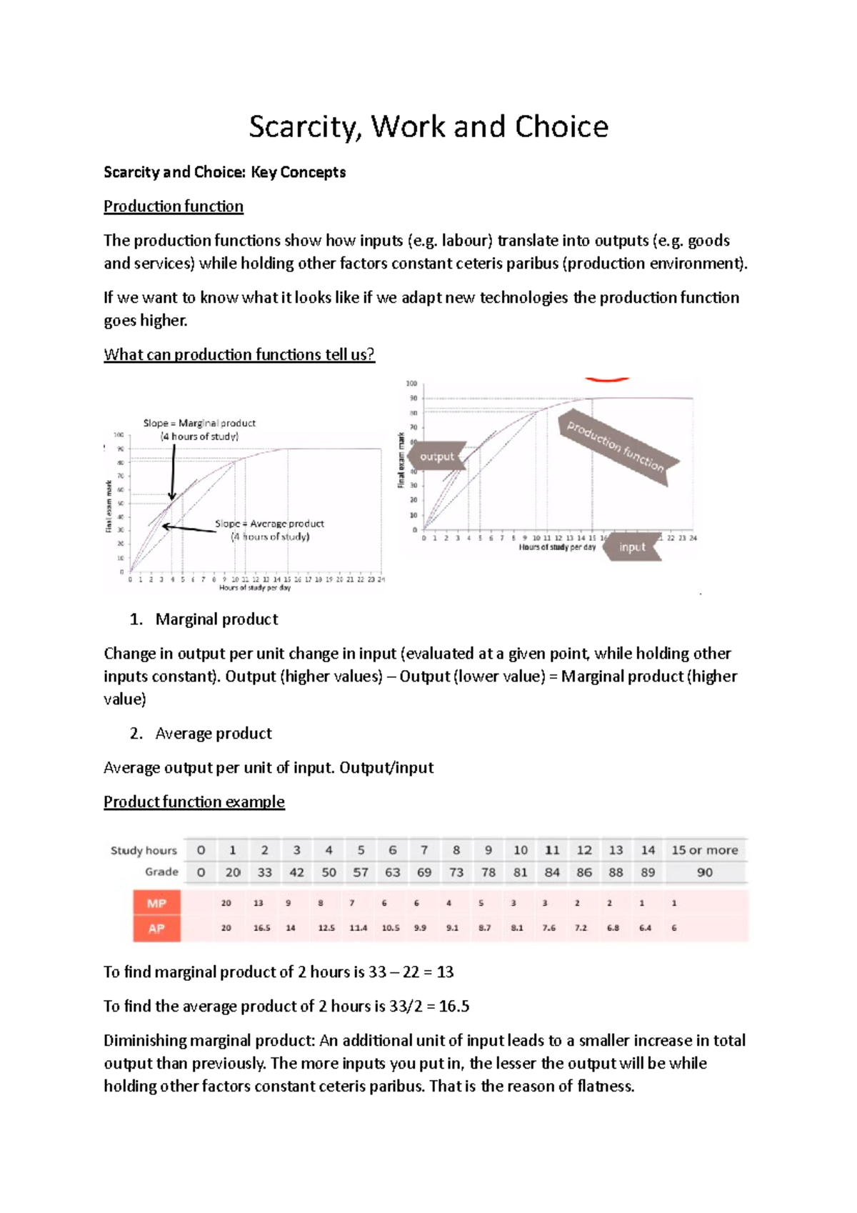 Scarcity, Work and Choice - Scarcity, Work and Choice Scarcity and ...