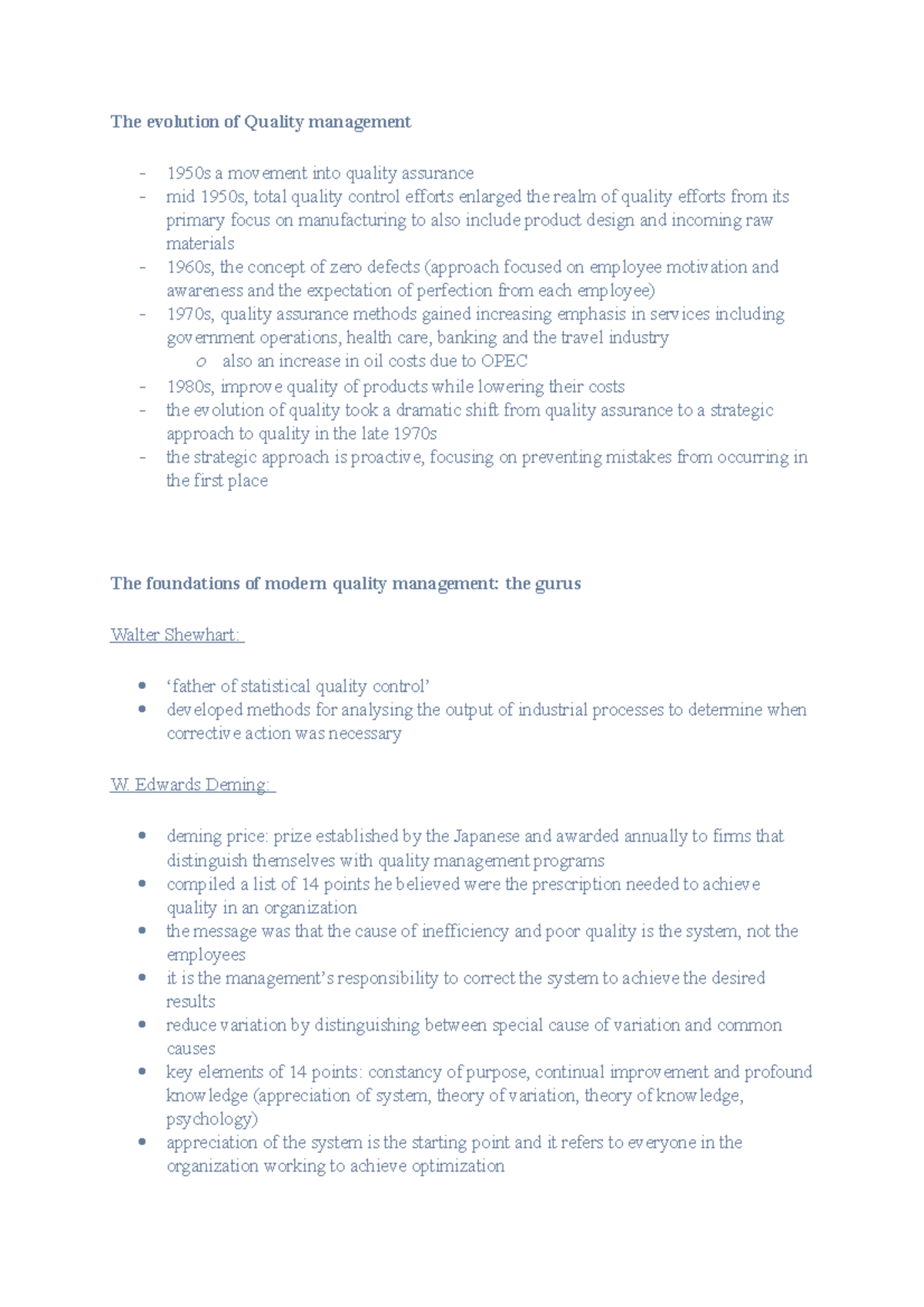 The evolution of Quality management - Edwards Deming: deming price ...