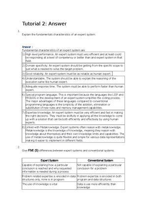 Tutorial 4 Answer - Q2 Q3 only - Question 2 Answer: (Nur Syahirah Atiqah Binti Noorinda & - Studocu