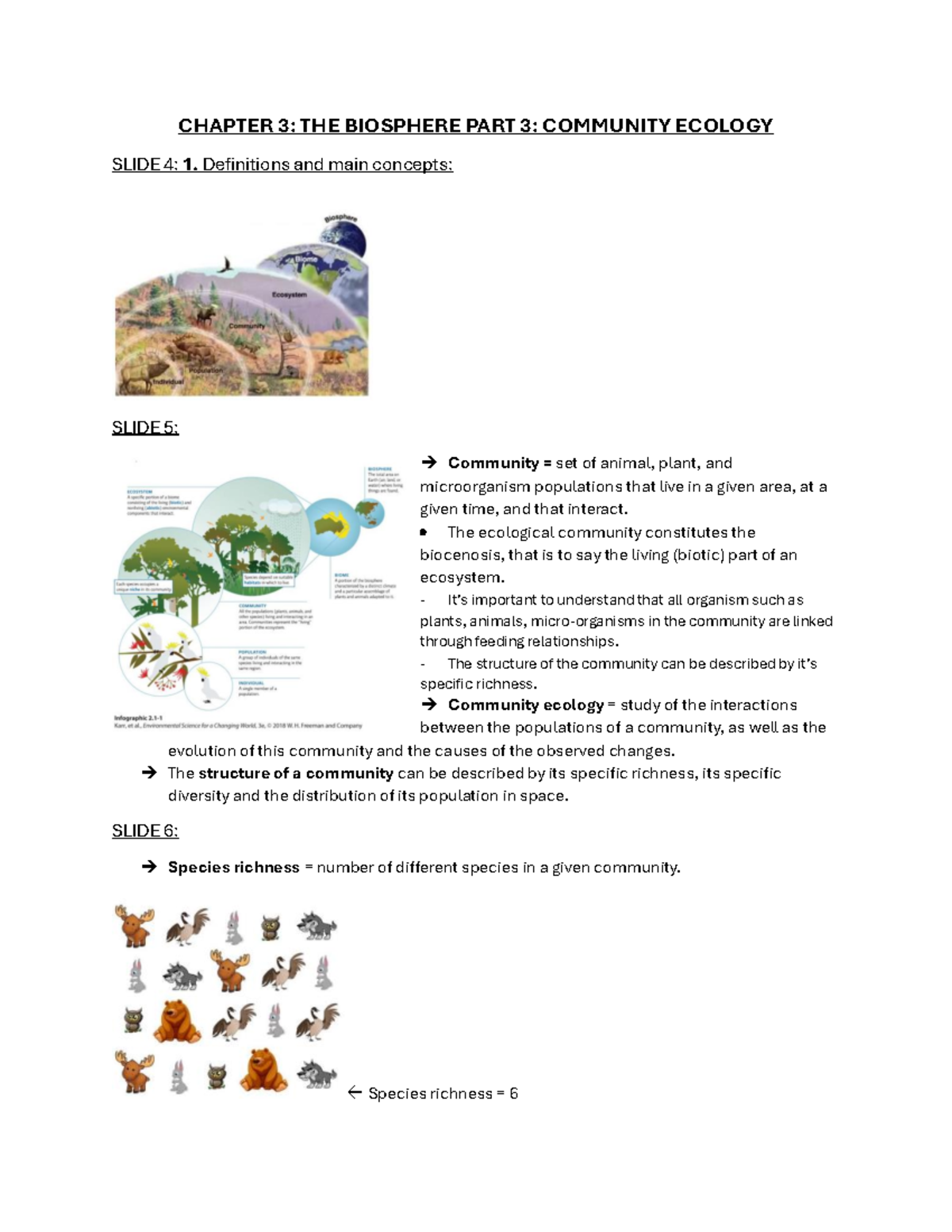 Chapter 3 Biosphere PART 3 - CHAPTER 3: THE BIOSPHERE PART 3: COMMUNITY ...