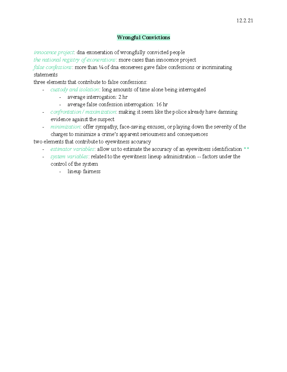 08 wrongful convictions - 12. Wrongful Convictions innocence project ...