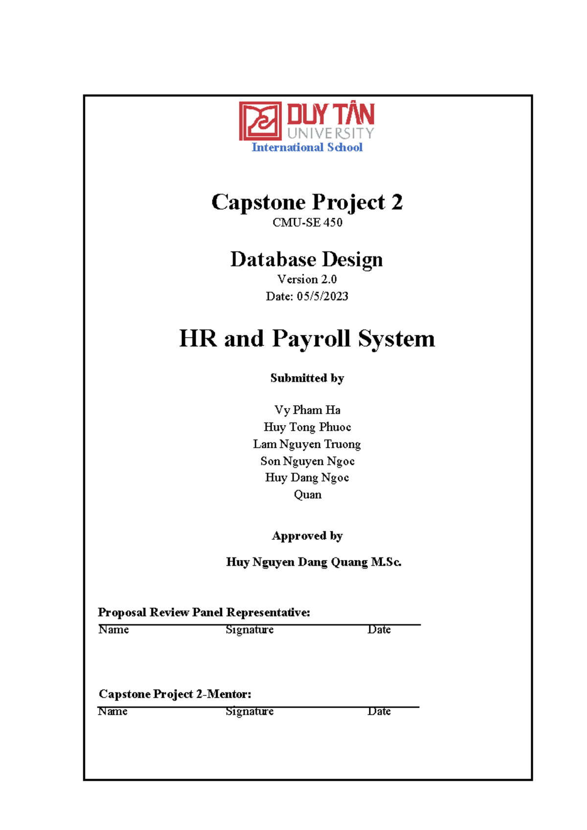Database Design Nhóm 4 - International School Capstone Project 2 CMU-SE ...