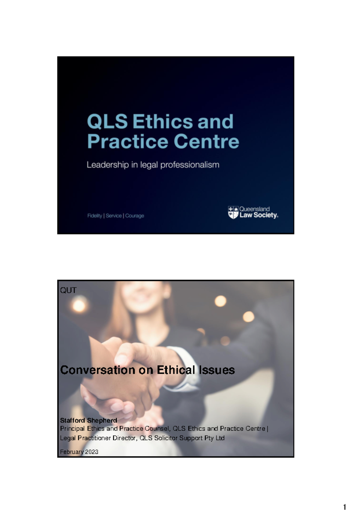 QLS presentation 2023 - Conversation on Ethical Issues Stafford ...