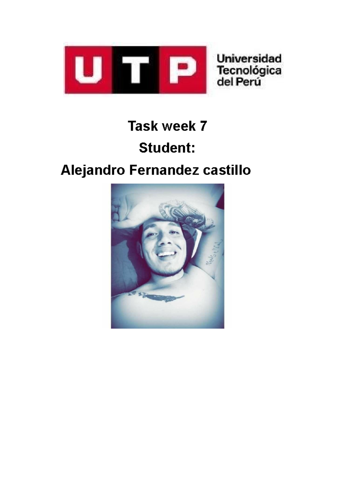 Ingles semana 777 - ingles, tarea - Task week 7 Student: Alejandro ...
