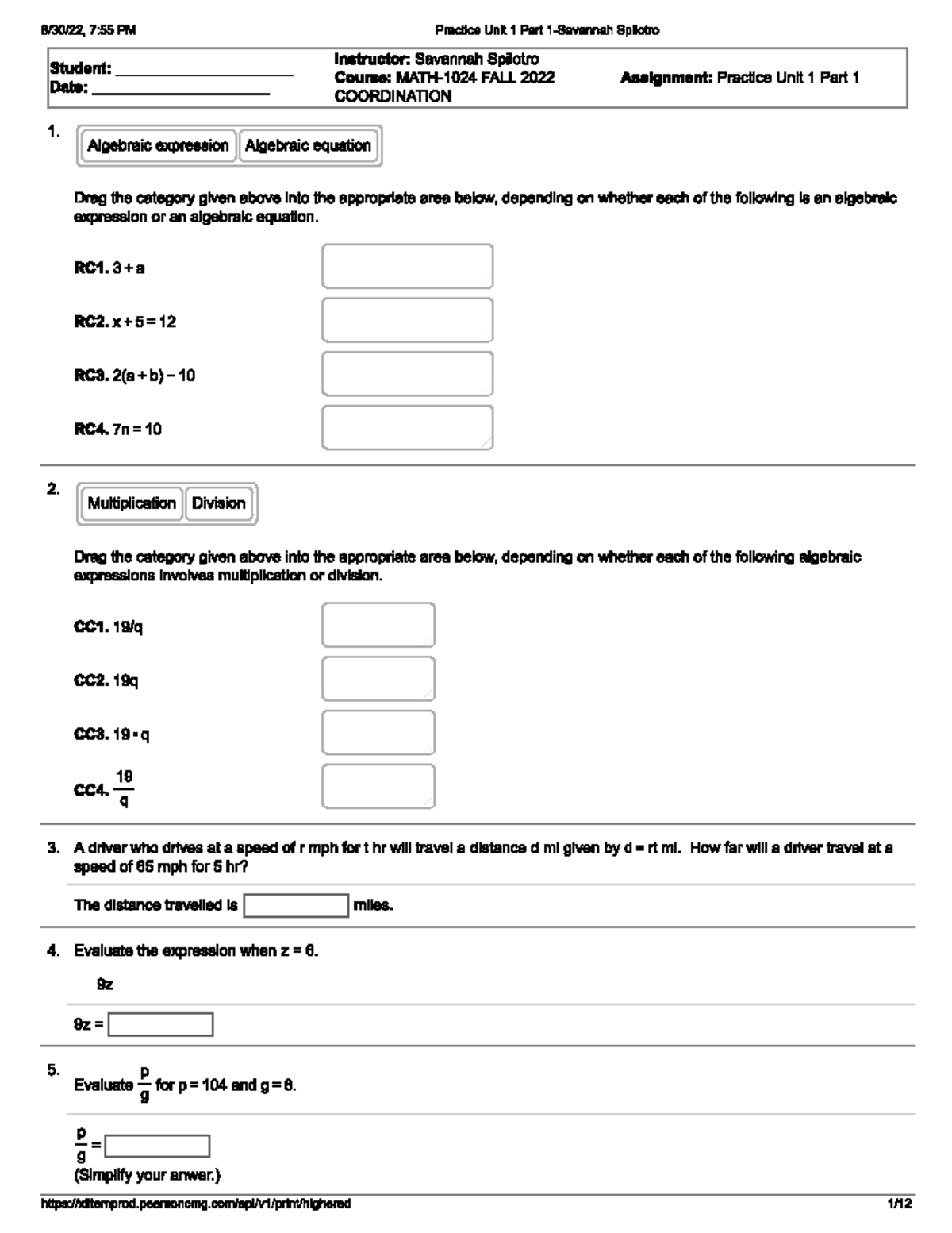 Practice Unit 1 Part 1 - Mathematics in the Modern World - Studocu