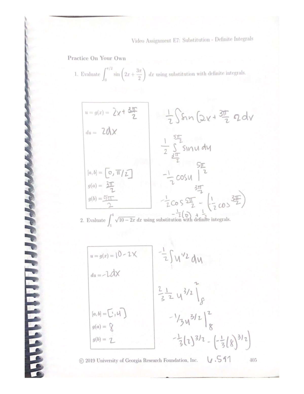 E7 practice on your own - MATH 2250 - Studocu