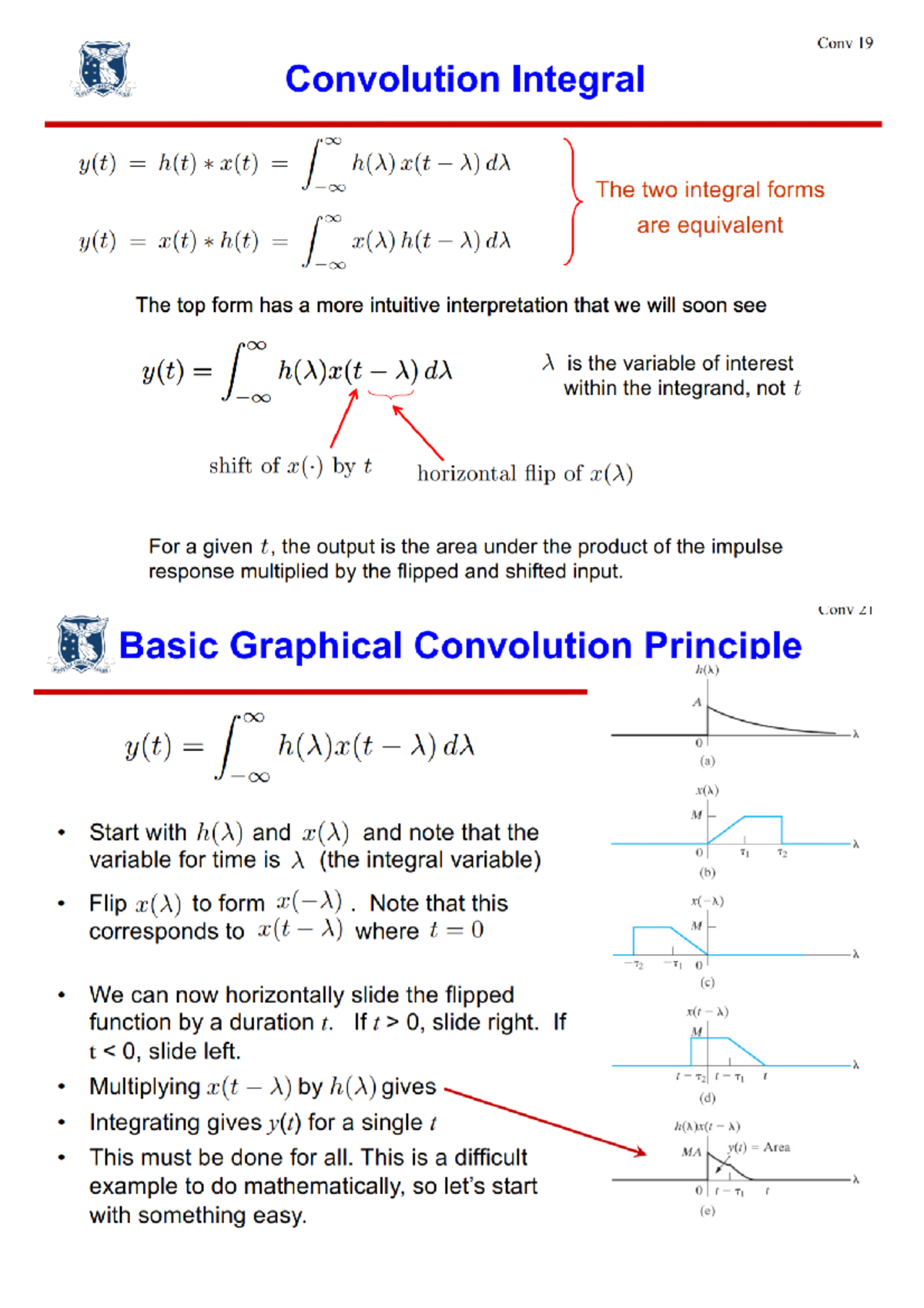 Week 3: Convolution ELEN30009 2020/2021 - ELEN30009 - Studocu