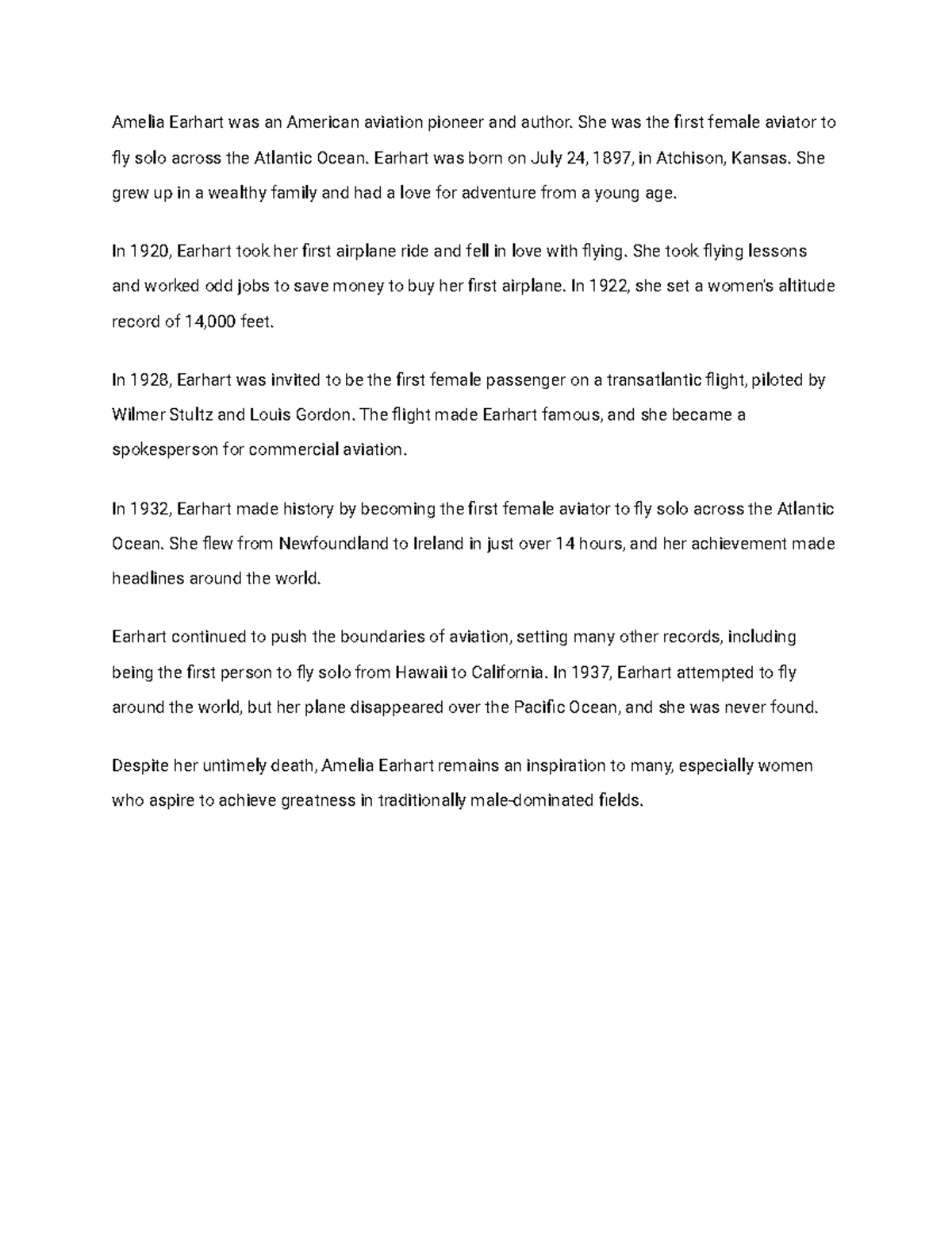 What Happend to Amelia Earhart - Amelia Earhart was an American ...