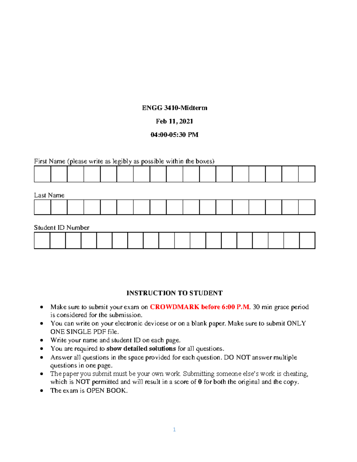 3410-Midterm 2021 - Midterm 2021W - ENGG 3410-Midterm Feb 11, 2021 04: ...