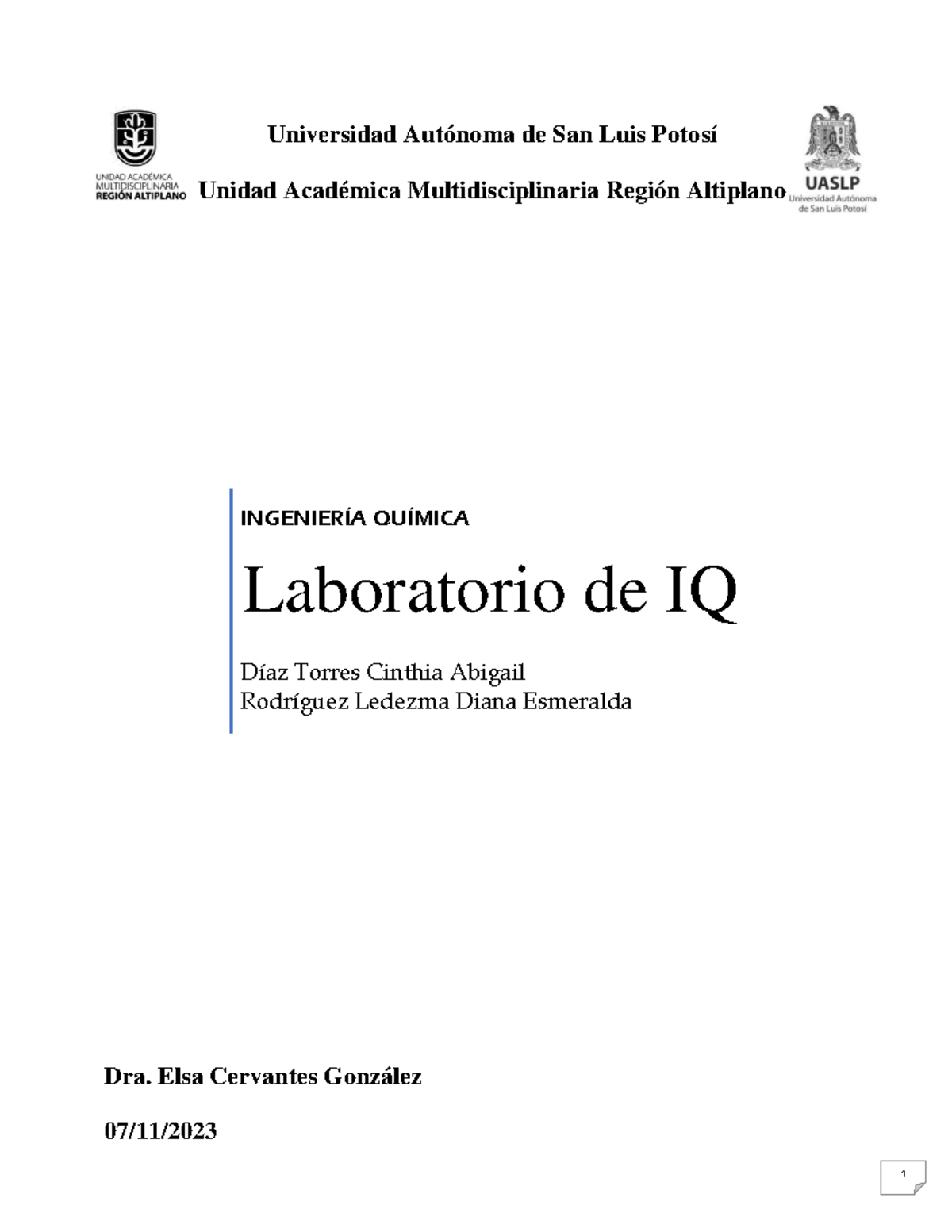 Reporte Gases Ideales IngenierÍa QuÍmica Laboratorio De Iq Díaz