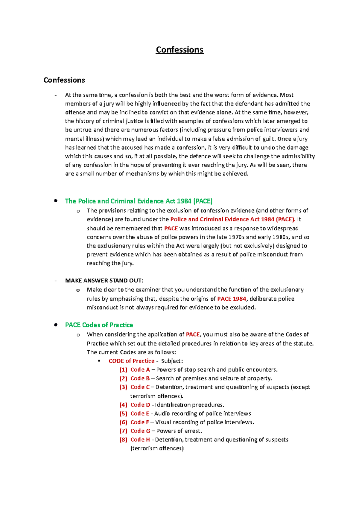 Confessions - evidence - Confessions Confessions At the same time, a ...