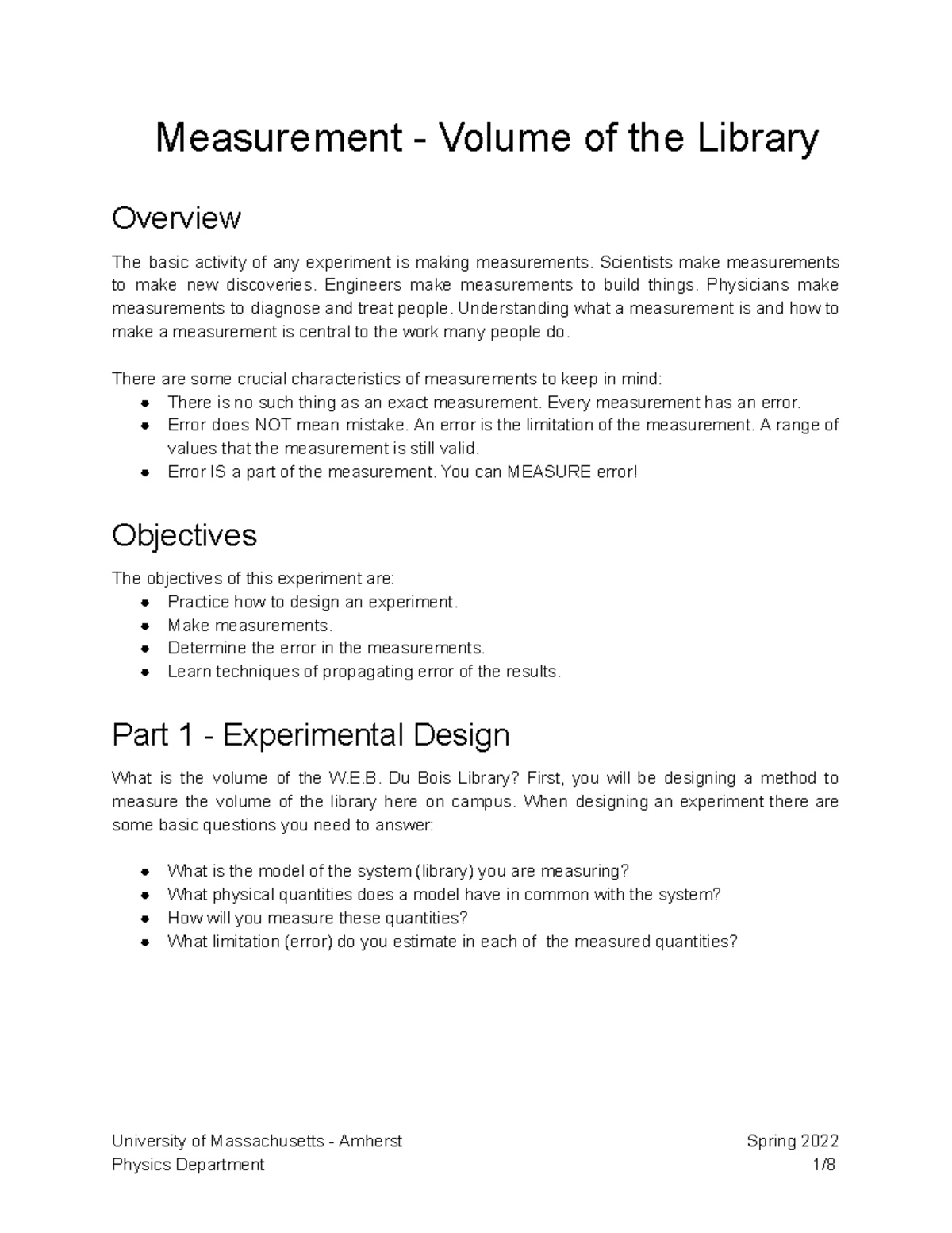 Measurement - Volume of the Library - Measurement - Volume of the ...