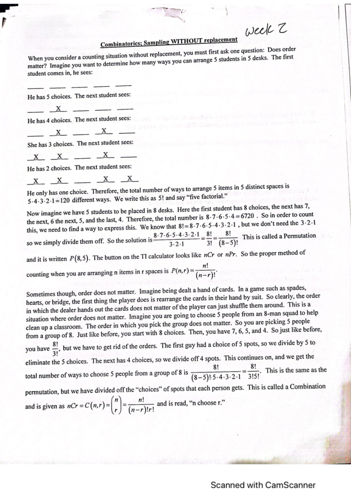 combinatorics sampling without replacement - MATH 1102 - Studocu
